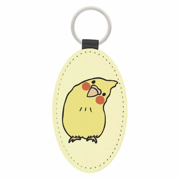 ●サイズ：4.5cm×7.5cm×厚さ3mm ●素材：表面レザー：PU（ポリウレタン） ●二重リング：鉄 インコキーホルダーの解説 インコをモチーフにした、おしゃれで可愛いオリジナルキーホルダー。 ポップで個性的、かつユニークなイラストで他...