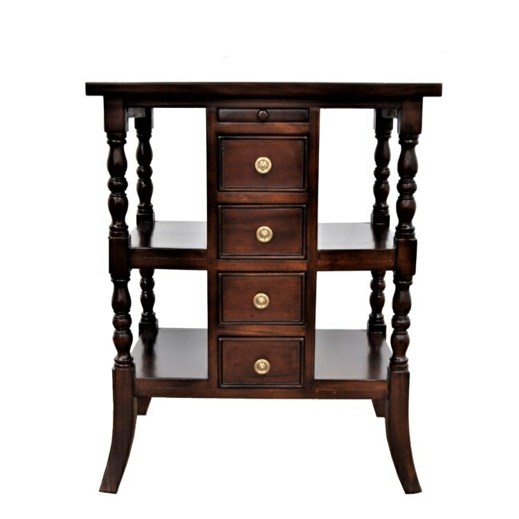 商品名 サービングテーブル サイズ 全体：W 61 × D 41 × H 76cm 引き出し収納 内寸：W 12.5 × D 27 × H 8cm 材質 マボガニー ウレタン塗装 製造国 インドネシア 特徴 Bally William バリ...