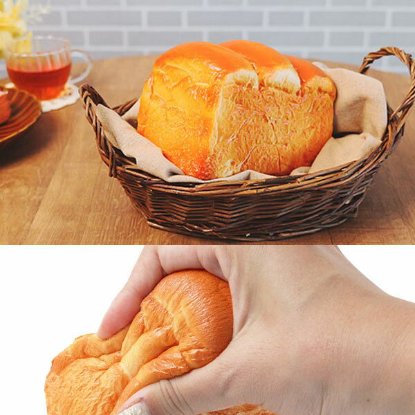 まるで本物のパンのような、食パンのスクイーズです。 インテリアとして飾るのはもちろん、ストレス解消や気分転換にもぴったりなアイテムです。 つい食べたくなるほどリアルな見た目！ 焼き色や表面の質感も本物そっくりに再現されています。 柔らかくも...