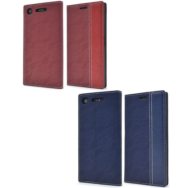 対応機種 Xperia XZ1 SO-01K/SOV36/701SO Xperia XZ1 SO-01K/SOV36/701SO用のレザー地の上に薄くレース柄がプリントされた上品なケースです。 内側はスウェード調になっており手触りも抜群！ ...