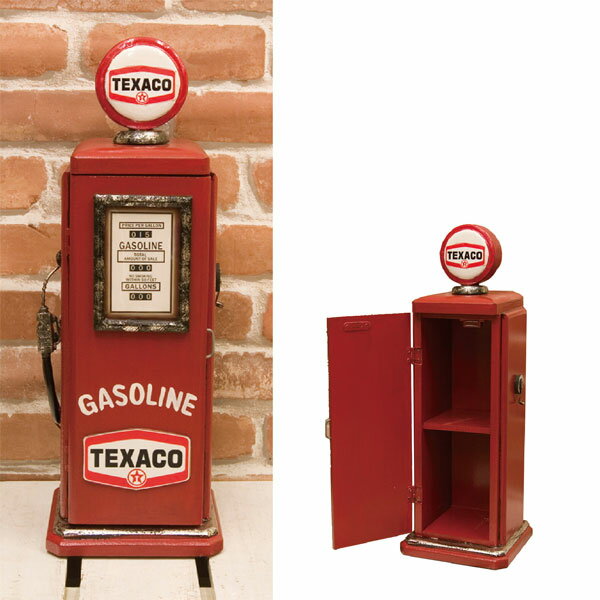 永遠のHITアイテム「ガスポンプ型MULTI CABINET」 MDFで出来ているのでずっしりと存在感バツグンです。 前の扉を開けると2段棚で様々なものを収納可能。 細部まで再現されているのでお店のディスプレイにも最適です。 W19 x D...