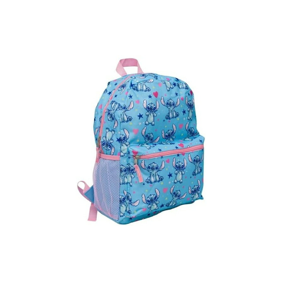 他の 人気商品 はこちら Disney Stitch Girls’ 16" Backpack ? Main Zipper Compartment, Front Pocket, Mesh Side Pockets & Adjustable S...