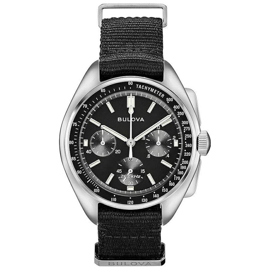 他の ブローバ はこちら Bulova Men's Archive Series Lunar Pilot 6-Hand Chronograph High Performance Quartz Stainless Steel, Black N...