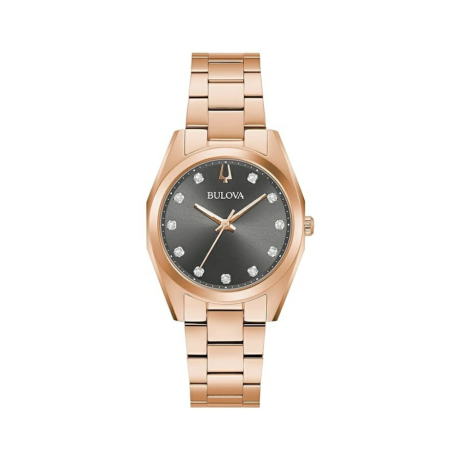 他の ブローバ はこちら Bulova Ladies' Classic Surveyor Diamond Rose Gold Stainless Steel 3-Hand Quartz Watch, Gray Dial: 97P156ブロー...