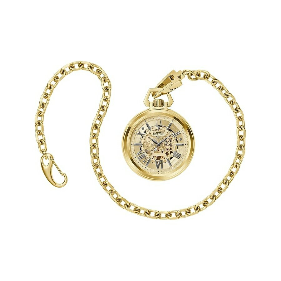 他の ブローバ はこちら Bulova Sutton Classic Gold Tone Grey Accent Dial and Gold Tone Stainless Pocket Watch 50mm - 97A178ブローバ サット...