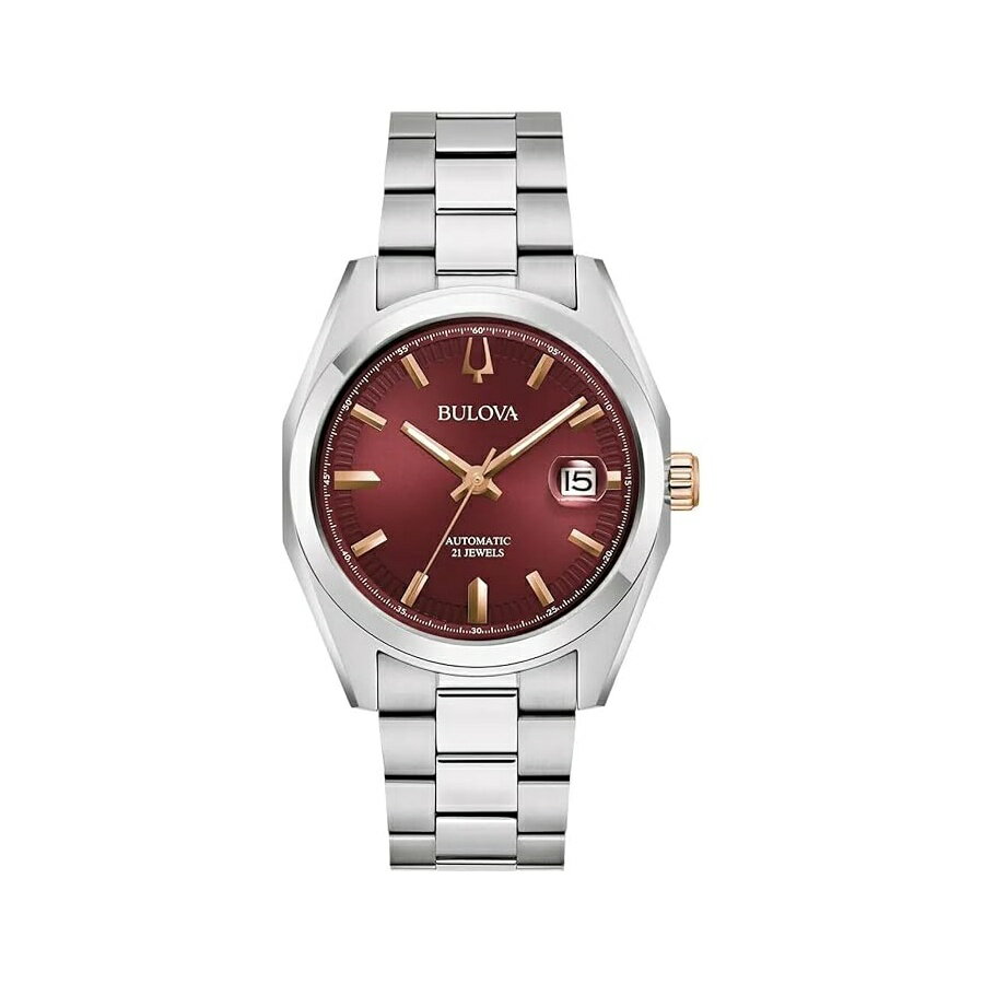 他の ブローバ はこちら Bulova 98B422 Surveyor Collection Automatic Watch - Stainless/Burgundyブローバ 98B422 サーベイヤー コレクション 自動巻き時計 - ステ...
