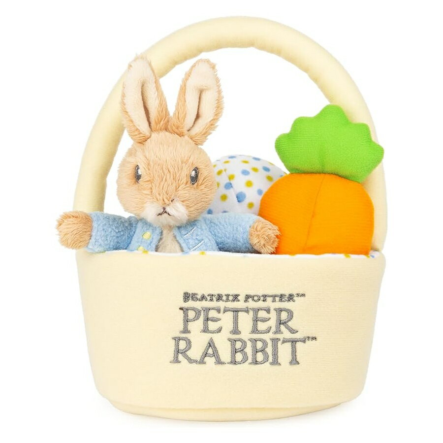 他の ガンド はこちら GUND Beatrix Potter Peter Rabbit Easter Basket Sensory Toy Playset, 4-Piece Plush Toy Playset for Ages 1 and...