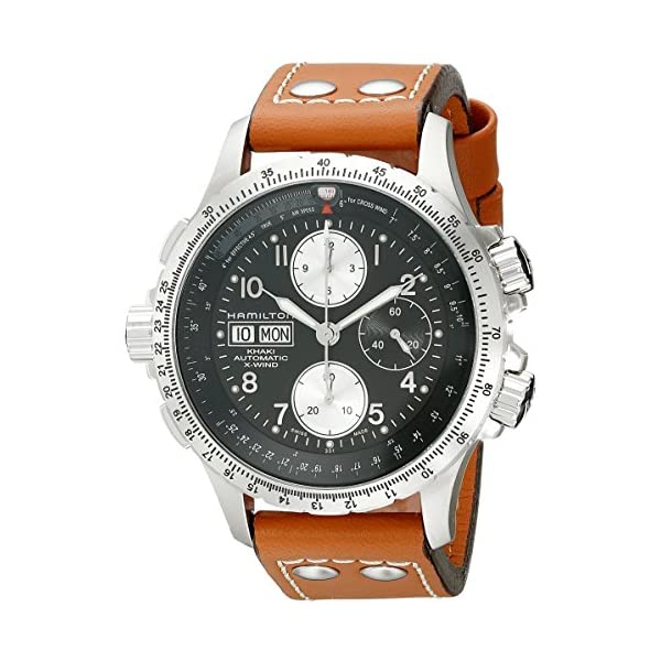 ハミルトン 腕時計 ウォッチ Hamilton H77616533 カーキ クロノグラフ メンズ 男性用 Hamilton Men's H77616533 Khaki ; Dial color - Black X Chronograph W...