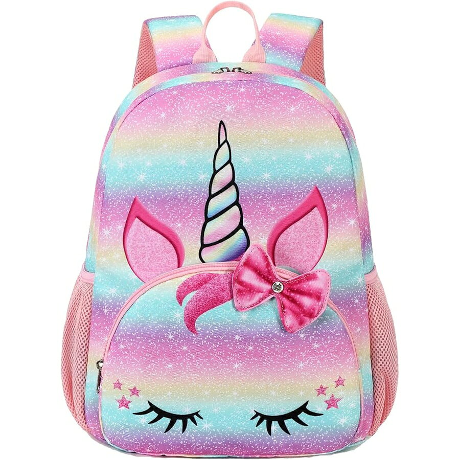 他の 人気商品 はこちら Octsky Medium Toddler Backpack for School Girls Kindergarten Elementary Kids Backpack 15" tall Rainbow Unic...