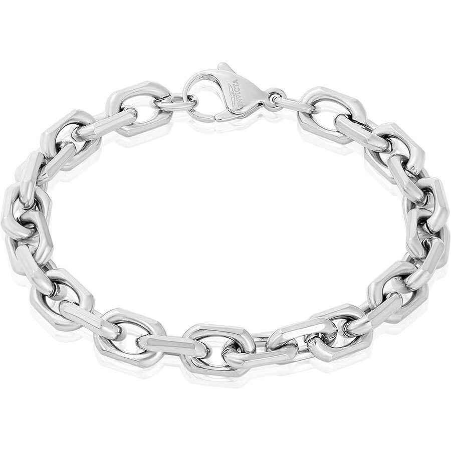 他の インヴィクタ はこちら Invicta Bracelet for Men, Stainless Steel Chain Jewelry, Beveled Edge Rectangular, 8.5mm, 8.75"Invicta ブレ...
