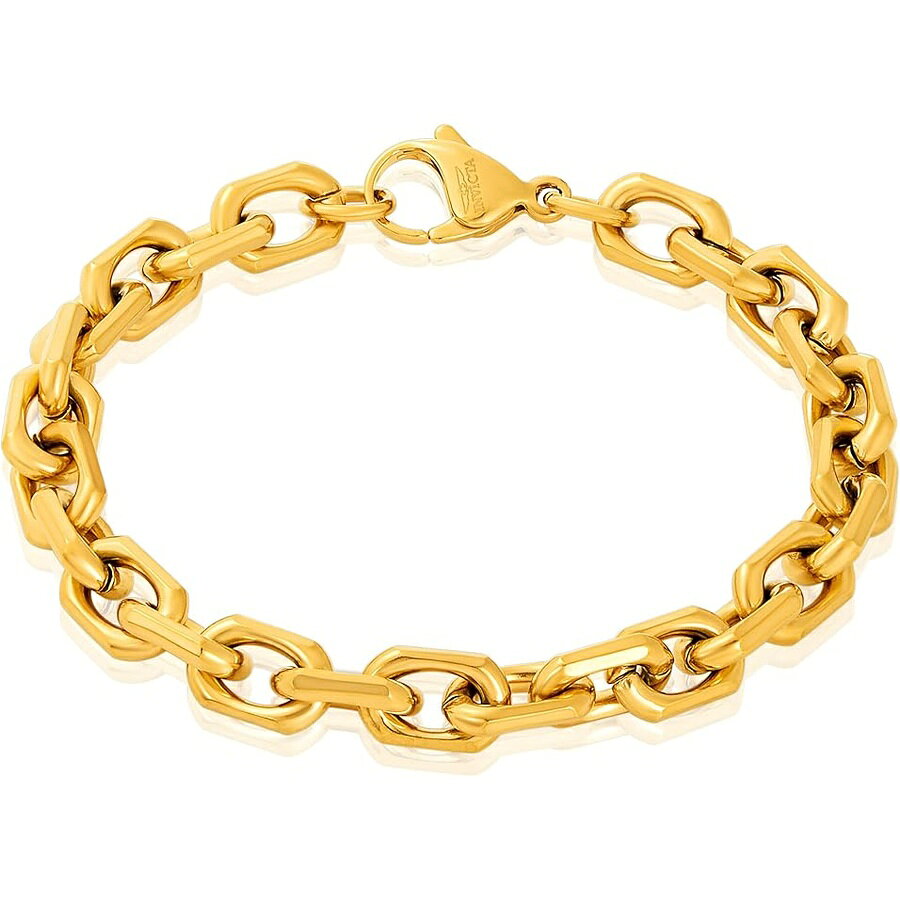 他の インヴィクタ はこちら Invicta Bracelet for Men, Stainless Steel Chain Jewelry, Beveled Edge Rectangular, 8.5mm, 8.75"Invicta ブレ...