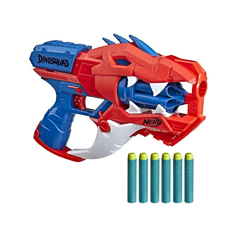 他の ナーフ はこちら Nerf DinoSquad Raptor-Slash Dart Blaster, 6-Dart Rotating Drum, Slam Fire Action, 6 Official Elite Darts, Ve...