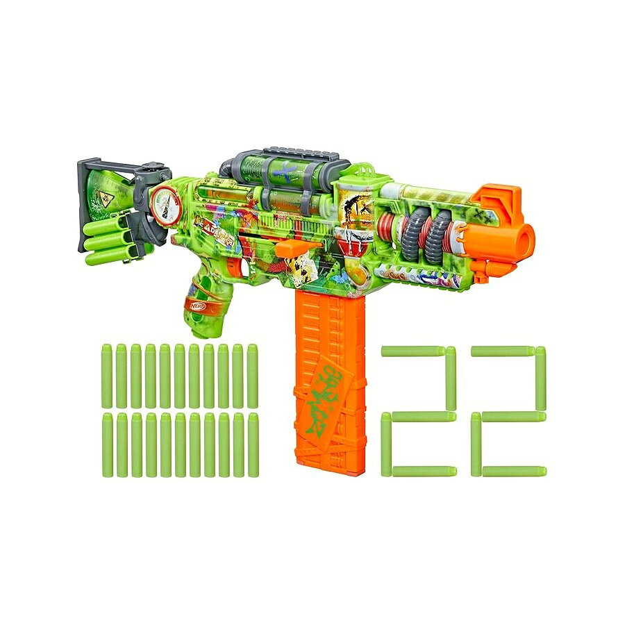 他の ナーフ はこちら Nerf Zombie Corrupter Dart Blaster, 22 Nerf Elite Darts, 18 Dart Clip, Dart Storage, Bolt Action, Outdoor Ga...