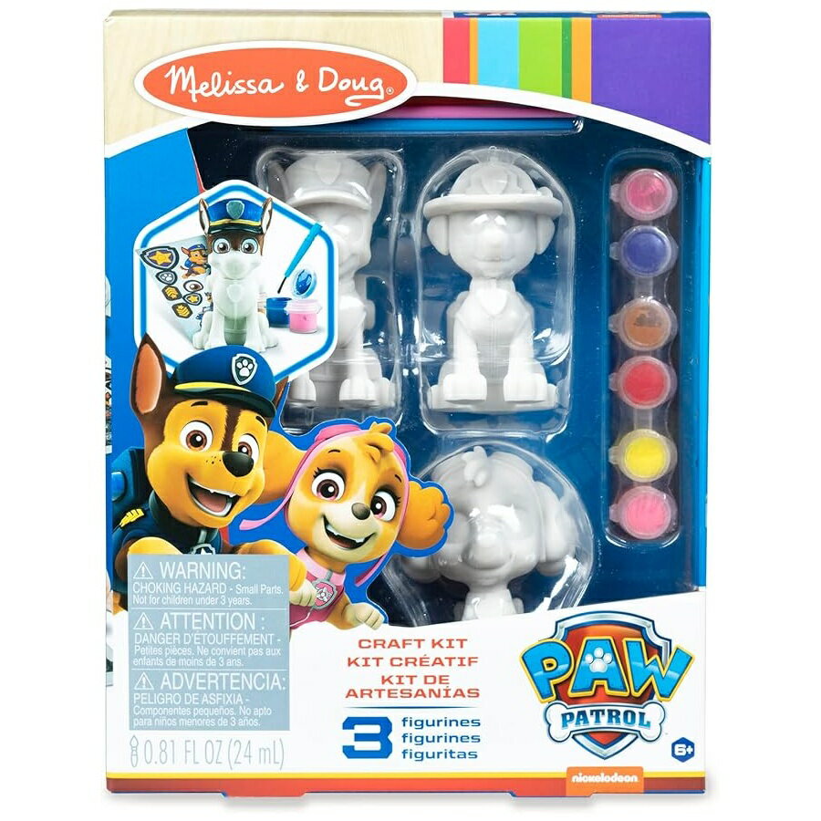 他の パウパトロール はこちら Melissa & Doug PAW Patrol Craft Kit - 3 Decorate Your Own Pup Figurines for Boys and Girls, PAW Patrol P...