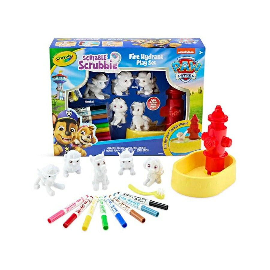 他の パウパトロール はこちら Crayola Scribble Scrubbies PAW Patrol Toy Playset, Washable Coloring Pets & Bath Tub Set with Marshall, ...