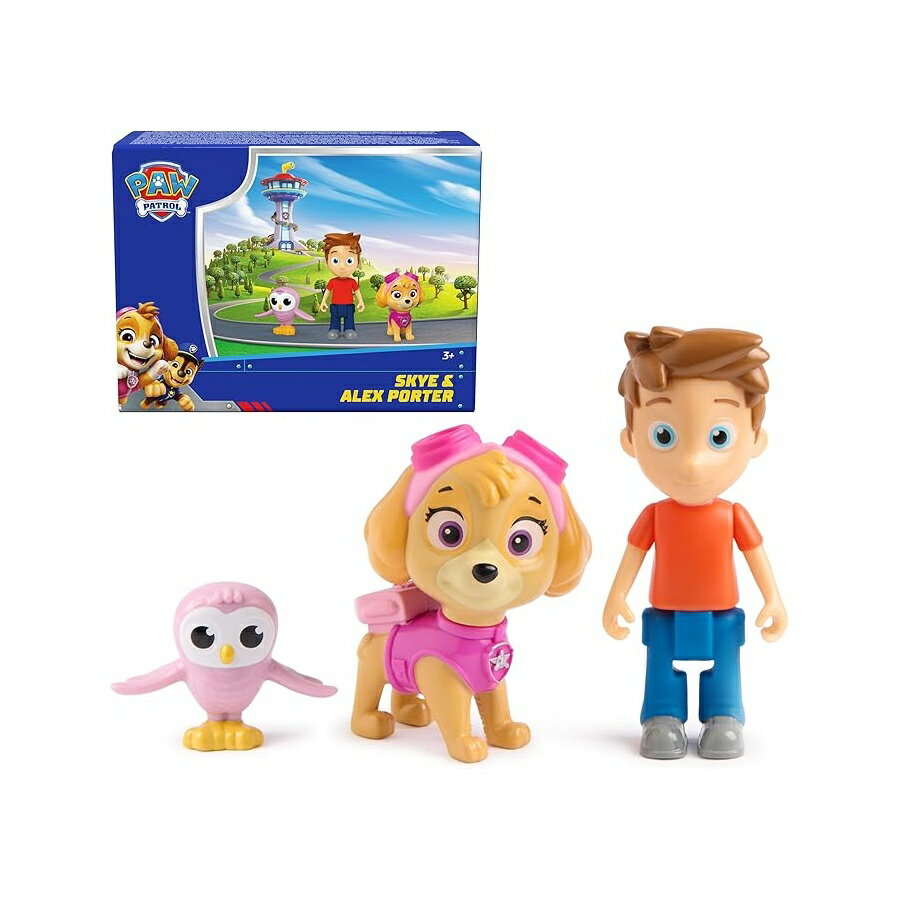 他の パウパトロール はこちら Paw Patrol Skye & Alex Porter Figure Pack with Lil Hootie Toy Figure, Kids Toys for Boys & Girls Ages 3 ...