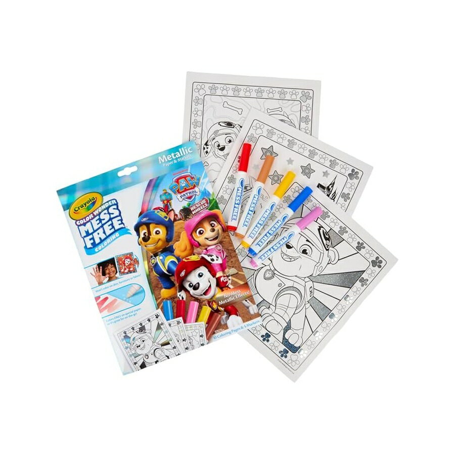他の パウパトロール はこちら Crayola PAW Patrol Color Wonder Mess Free Coloring Set, Metallic Markers & Paper, PAW Patrol Toys, Toddl...