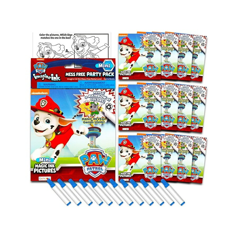 他の パウパトロール はこちら Paw Patrol Nickelodeon Imagine Ink Coloring Book Set for Girls Boys - 12 Pack No Mess Coloring Books Mes...