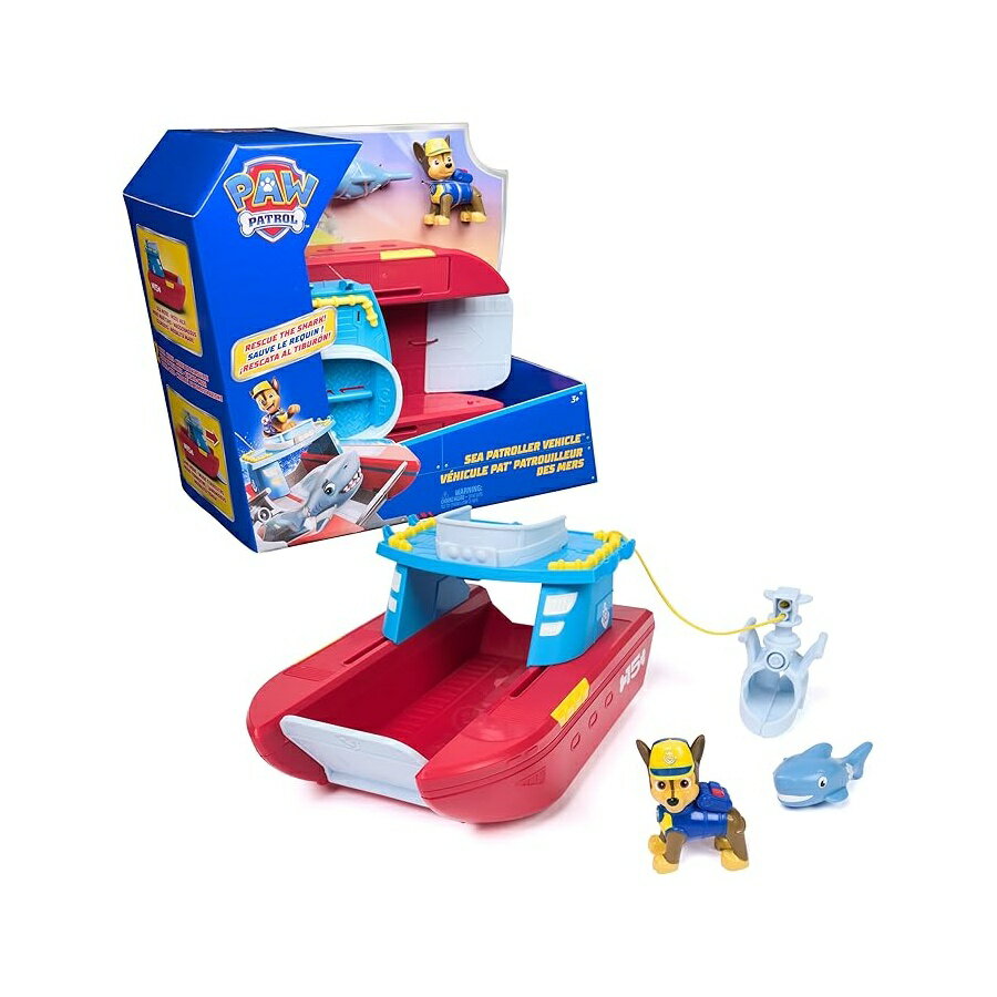 他の パウパトロール はこちら Paw Patrol Sea Patroller Vehicle with Chase and Shark Figure, 2 Patrol Modes, Kids Toys for Boys and Gir...