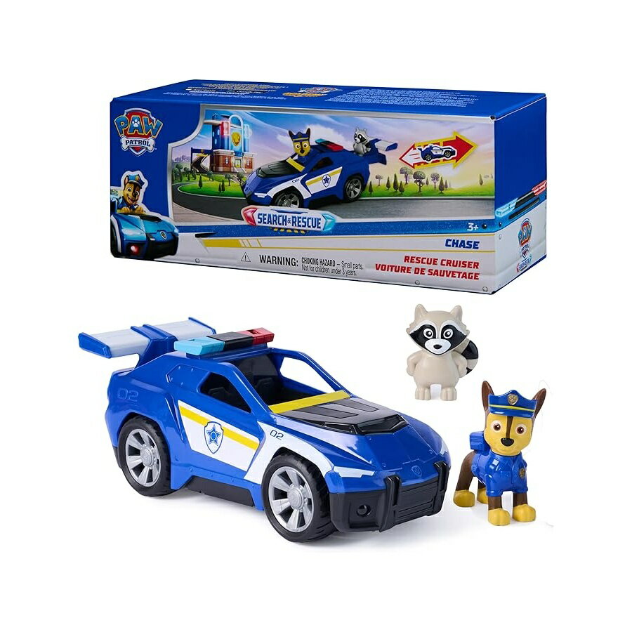 他の パウパトロール はこちら Paw Patrol: Search & Rescue, Chase Rescue Cruiser Vehicle with 2 Figures, Police Car Toy with Pull-Back ...