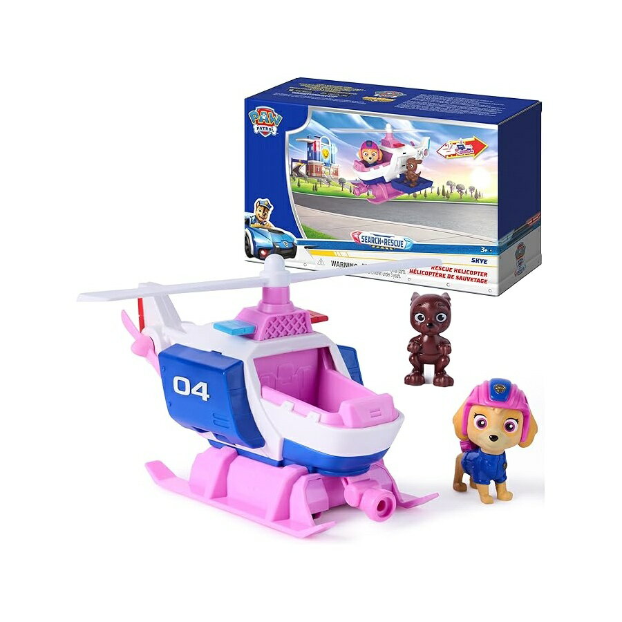 他の パウパトロール はこちら Paw Patrol: Search & Rescue, Skye Rescue Helicopter with 2 Figures, Hero Helicopter Toy with Pull-Back A...