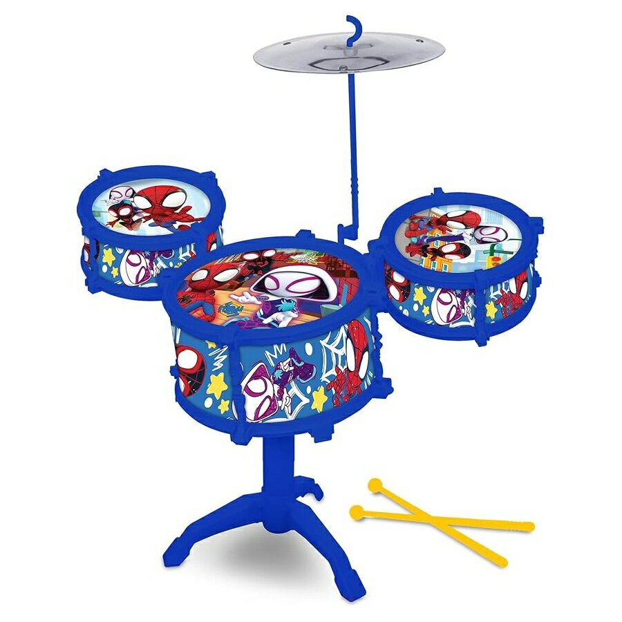 他の 人気商品 はこちら Hedstrom Large Drum Set - 3 Drums, 1 Cymbal, 2 Drum Sticks & Stand, Spidey & FriendsHedstrom 大型ドラムセット - ドラム...