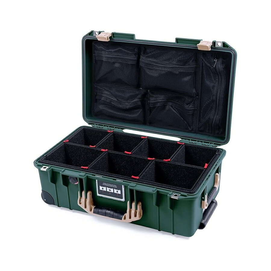他の ペリカン はこちら Trekking Green & Tan Pelican 1535 Air case. With TrekPak Dividers & mesh lid organizer.トレッキング グリーン & タン ペリカ...