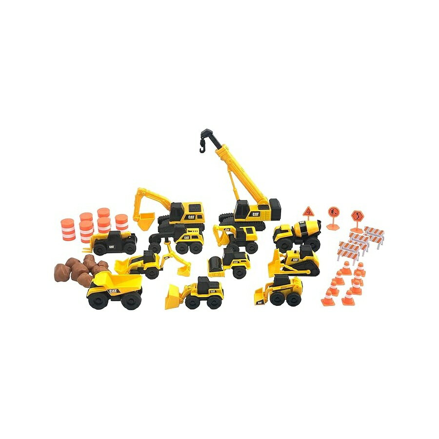 他の 人気商品 はこちら CAT Construction Toys, Little Machines Mega Set ? 40+ Pieces with XL Crane & Excavator, 10 Mini Vehicles, R...