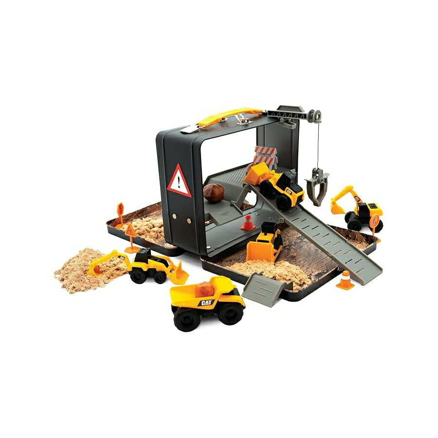 他の 人気商品 はこちら CAT Construction Toys, Store N Go Playset - Tin Travel Case Transforms into Multi-Level Worksite, Includes ...