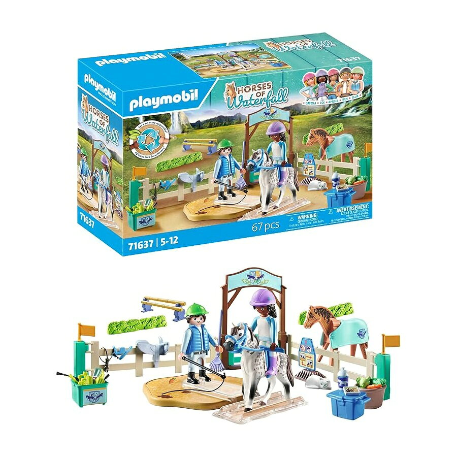 他の プレイモービル はこちら Playmobil 71637 Riding School - Horses of Waterfall - Including Turntable, Horse and Various Riding Acce...