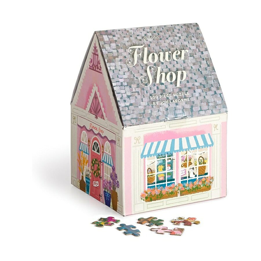 他の ジグソーパズル はこちら Galison Joy Laforme Flower Shop ? 500 Piece Unique House Shaped Puzzle with Dreamy and Springtime Artwor...