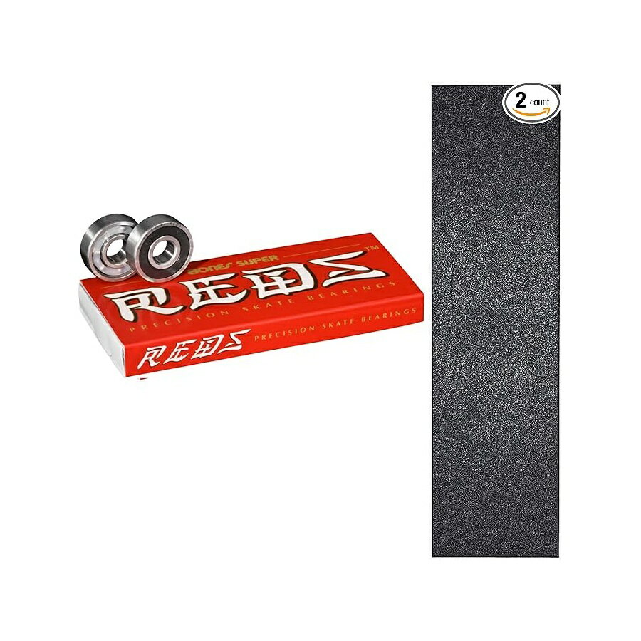 他の ボーンズ はこちら Bones Super Reds Bearings, 8 Pack set With Mob Skateboard Grip Tape Sheet Black 9" Bubble FreeBones Super R...