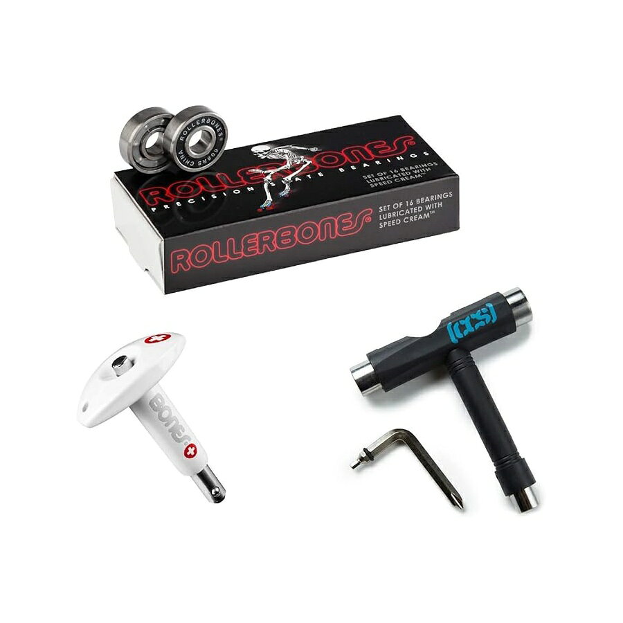 他の ボーンズ はこちら Bones Rollerbones Bearings 16 Pack, Bearing Tool, and a Black CCS Skate ToolBones Rollerbones ベアリング 16 パック、...