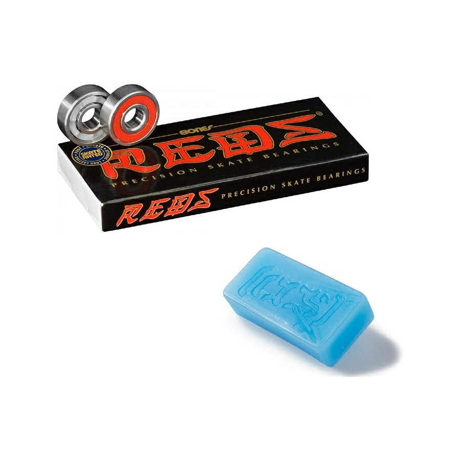 他の ボーンズ はこちら Bones Reds Skateboard Bearings 8 Pack with Blue CCS Skate WaxBones Reds スケートボード ベアリング 8 パック ブルー CCS スケート ワッ...