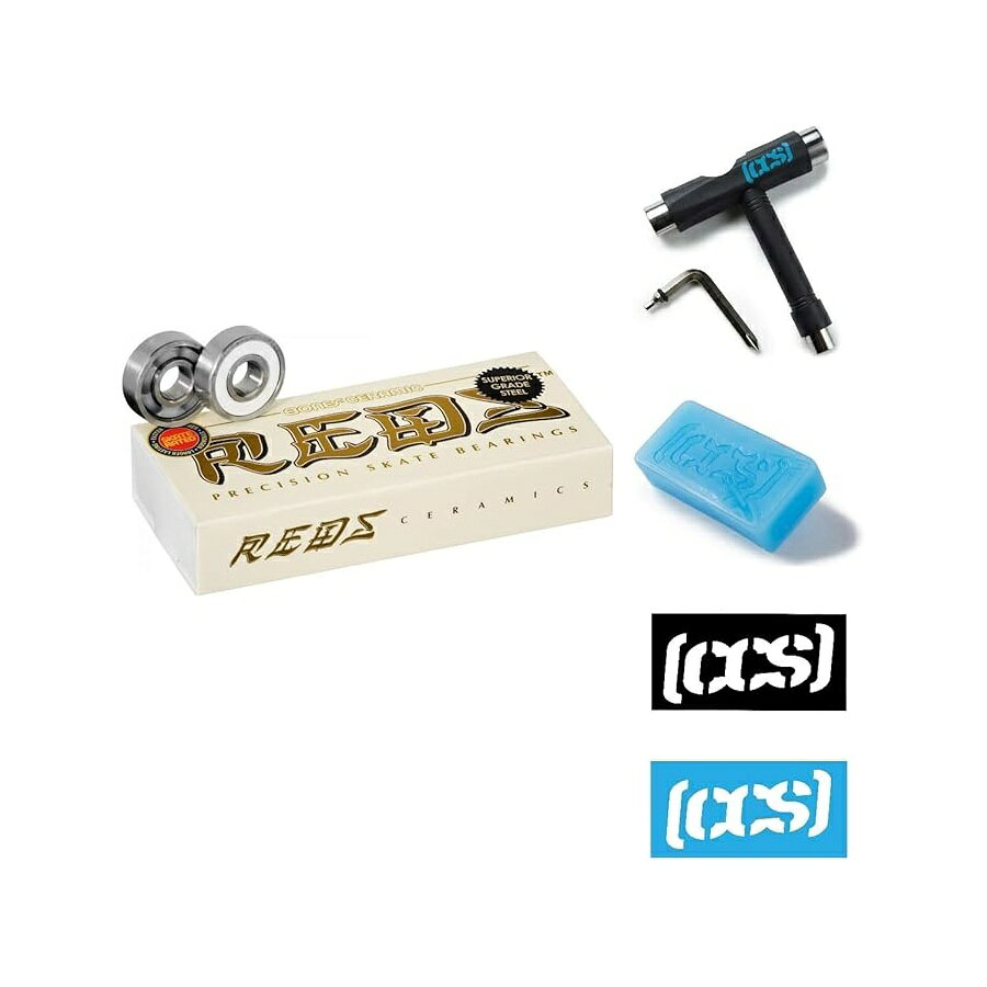 他の ボーンズ はこちら Bones Ceramic Super Reds 16 Pack - 8mm with CCS Skateboard Tool, Wax, and StickersBones セラミック スーパー レッド 16 パ...