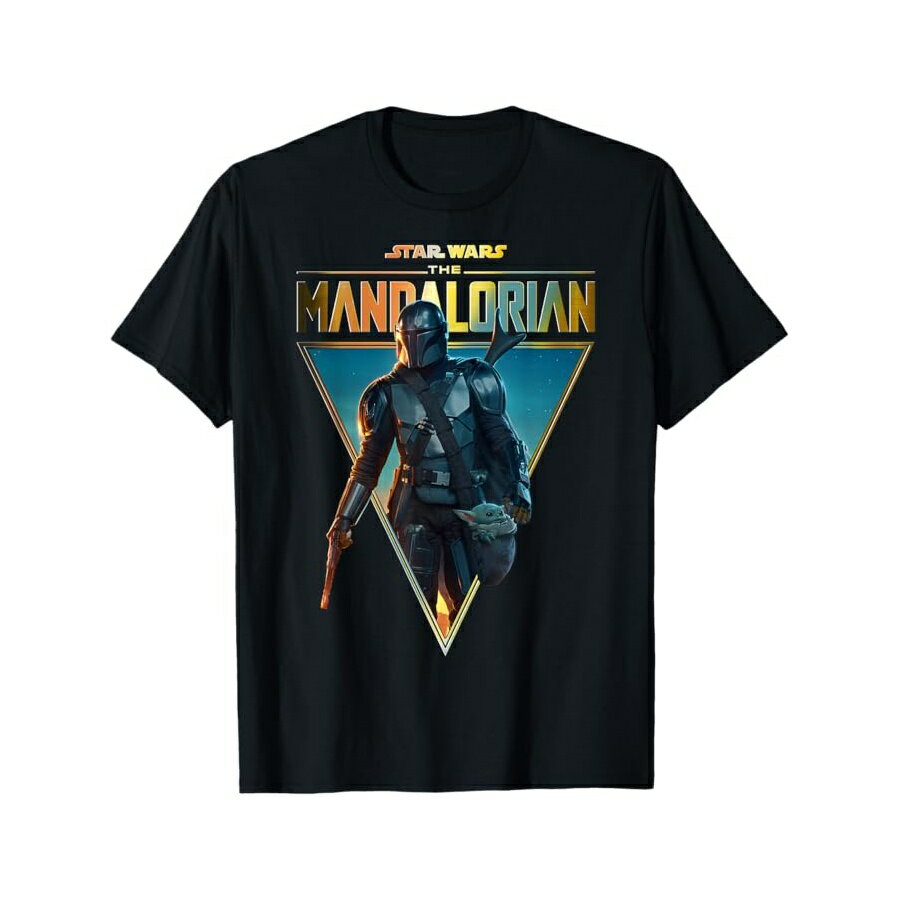 他の スターウォーズ はこちら Star Wars The Mandalorian & The Child Golden Logo Portrait T-Shirtスター・ウォーズ マンダロリアン & ザ・チャイルド ゴールデン ロゴ ポー...