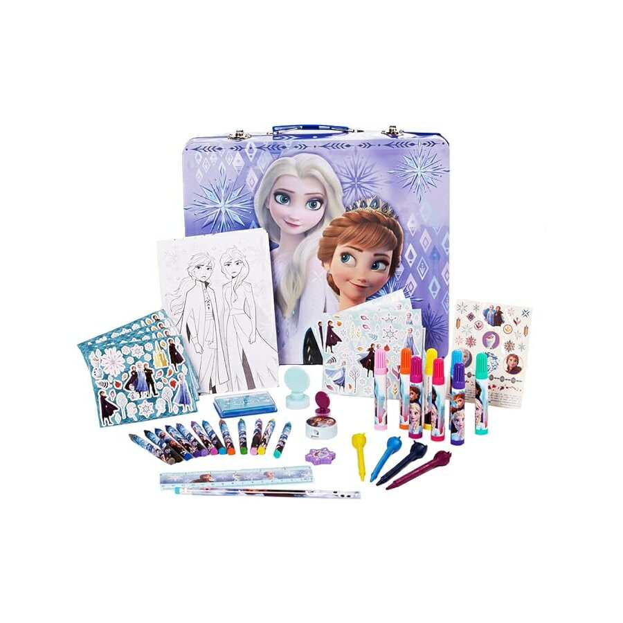 他の おすすめ商品 はこちら Innovative Designs Disney Frozen 2 Kids Deluxe Activity Set with Carrying Tin, Coloring Sheets, Tattoos, ...