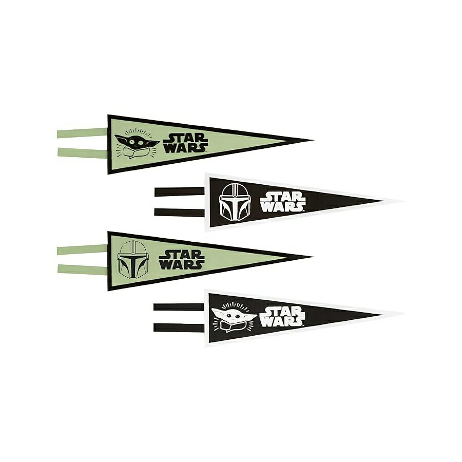 他の スターウォーズ はこちら Mandalorian The Child Pennant Flags - Pack of 4 - Assorted Colors & Designs - Perfect for Baby Yoda Fans...