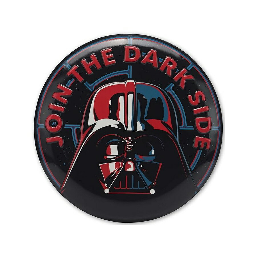 他の スターウォーズ はこちら Disney Star Wars Darth Vader Join the Dark Side Embossed Metal Sign - Round Dark Side Wall Decor for Man...