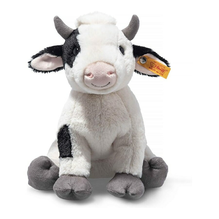 他の シュタイフ はこちら Steiff Cobb Cow Plush Toy, Plush Farm Animal, Premium Stuffed Animal Cow for Kids (Black & White, 9")シュタイフ...