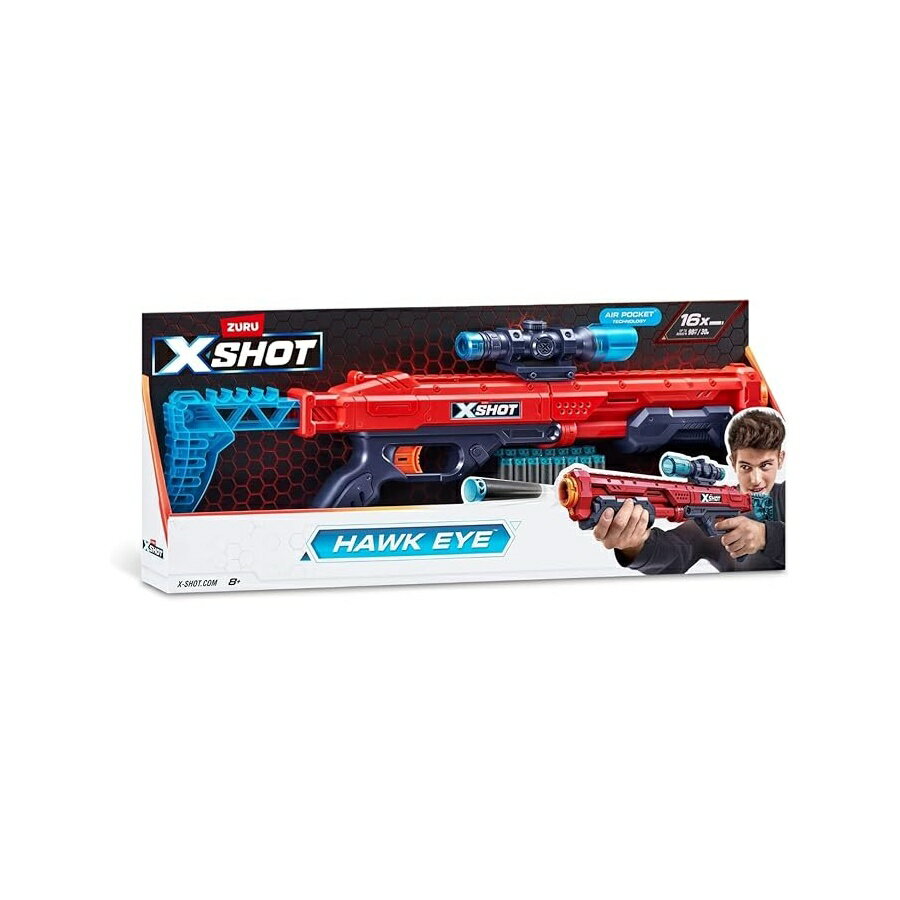 他の XSHOT はこちら X-Shot Excel Hawk Eye Foam Dart Blaster (16 Darts) by ZURU - BlueX-Shot Excel Hawk Eye Foam Dart Blaster (...