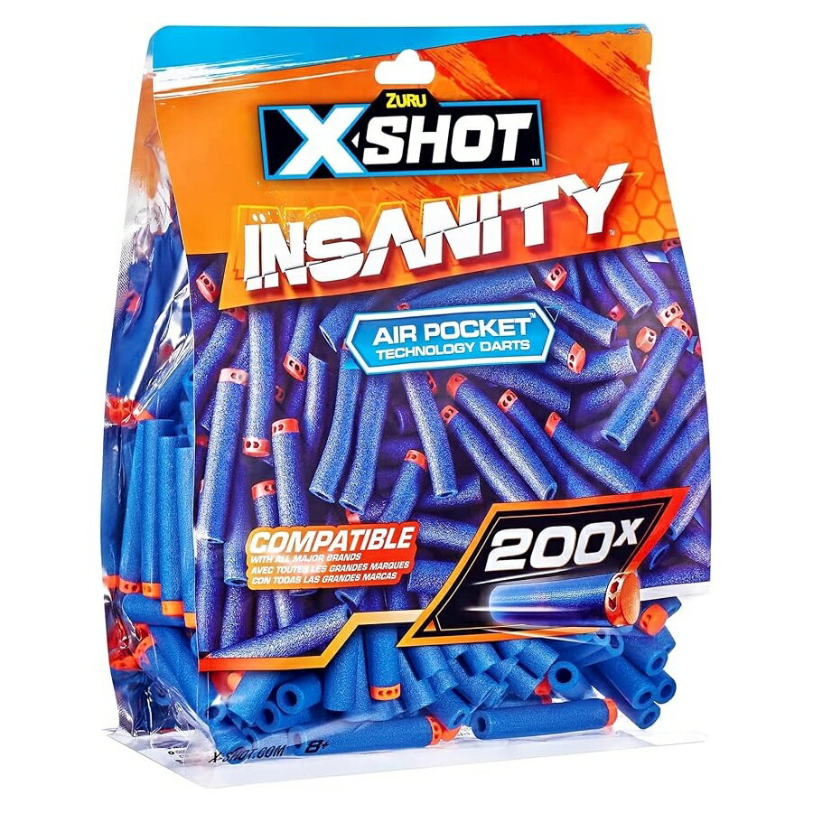 他の XSHOT はこちら X-Shot Insanity 200PK Refill Darts Foilbag, XS-36624X-Shot Insanity 200PK リフィルダーツホイルバッグ XS-36624発送までの目安5〜1...