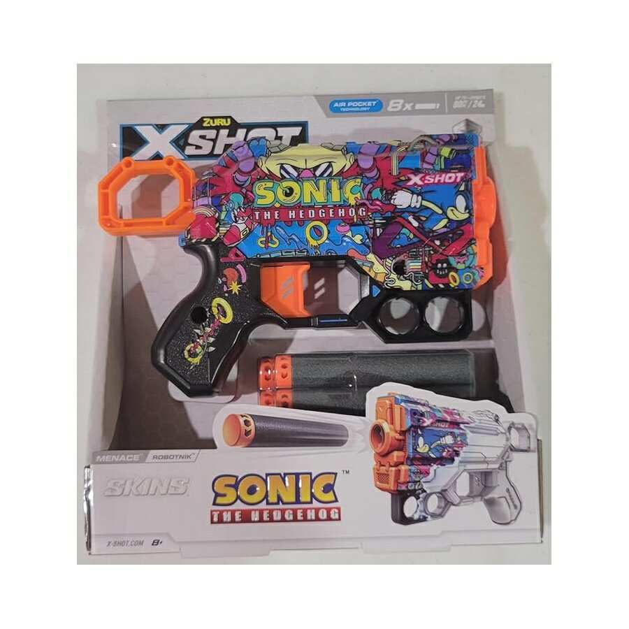 他の XSHOT はこちら X-Shot Skins Menace Dart Blaster, No Battery Used, 1x X-Shot Skins Menace Blaster, 8X Air Pocket Technolog...