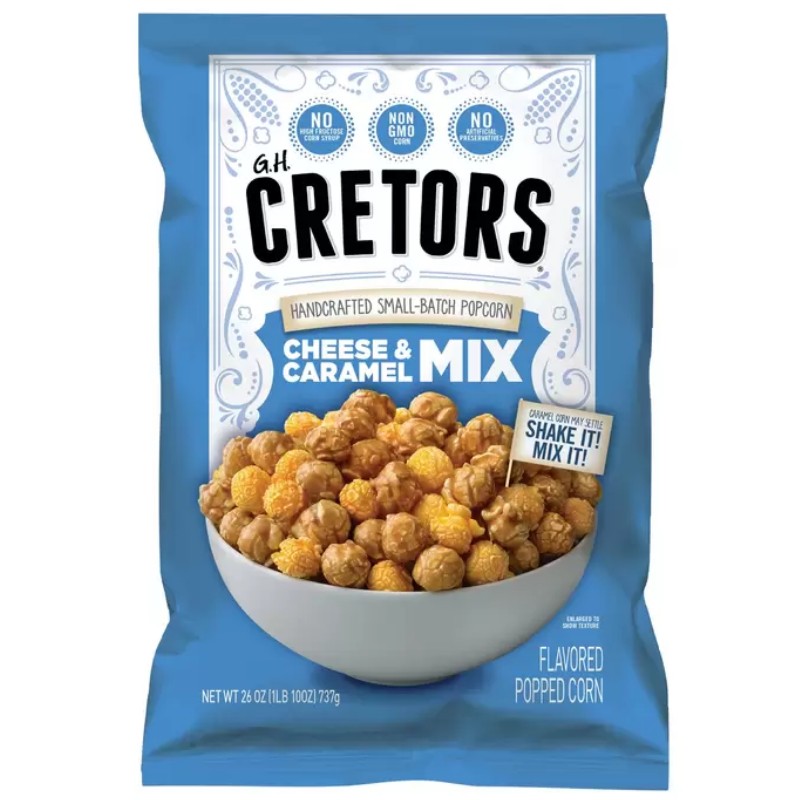 キャラメル・ポップコーンとチェダーチーズ・ポップコーンのブレンド