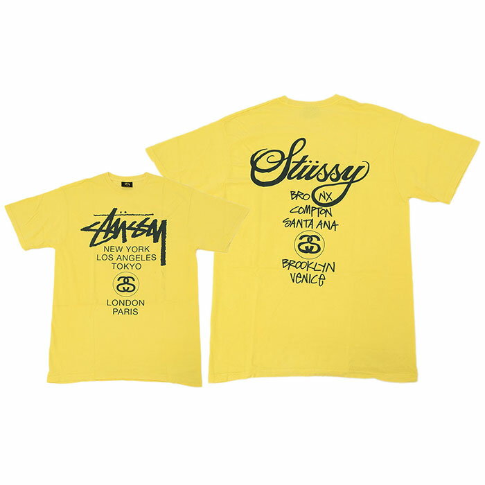 楽天市場】stussy tシャツ(カラーイエロー)(メンズ 楽天市場】stussy tシャツ(カラーイエロー)(メンズ