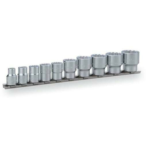 TONE(トネ)の一覧はこちら●差込角9.5mm(3/8inch)●12角●ミリ●Multiple●ボルト・ナットの締付け・緩め作業用。●ソケットの取り外しが容易なアルミタイプのソケットホルダで作業効率がアップします。ねじ穴付きで壁掛けやデ...