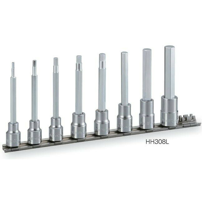 TONE(トネ)の一覧はこちら●差込角9.5mm(3/8inch)●ヘキサゴン●ミリ●Multiple●六角穴付きボルト・ねじの締付け、緩め作業用。●ソケットの取り外しが容易なアルミタイプのソケットホルダで作業効率がアップします。ねじ穴付き...