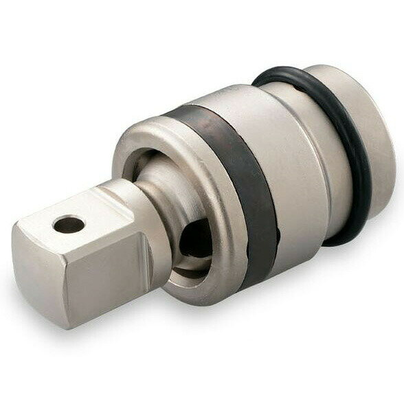 TONE(トネ)の一覧はこちら●差込角25.4mm(1inch)●出力角25.4mm(1inch)●差込角(ピン&Oリング)●構造用鋼●角度をつけた斜め作業に。●インパクトレンチなどの動力工具用のボールジョイントです。直線作業ができない複雑...