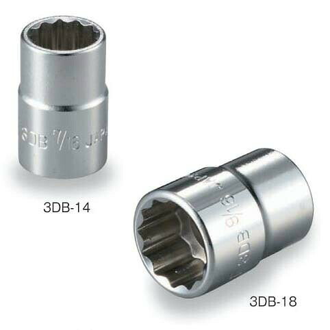 TONE(トネ)の一覧はこちら●差込角9.5mm(3/8inch)●二面幅11/16inch●12角●二面幅11/16inch●インチ●構造用鋼●ボルト・ナットの締付け・緩め作業用。●スタンダードタイプの対辺12角形状です。差し込み後、トル...