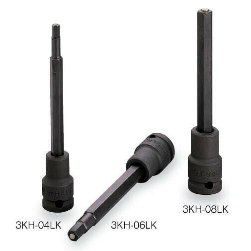 TONE(トネ)の一覧はこちら●差込角9.5mm(3/8inch)●二面幅6mm●ヘキサゴン●二面幅6mm●ミリ●構造用鋼●六角穴付きボルト・ねじの締付け、緩め作業用。●強力タイプのマグネット付ロングヘキサゴンソケットです。インパクトレンチ...